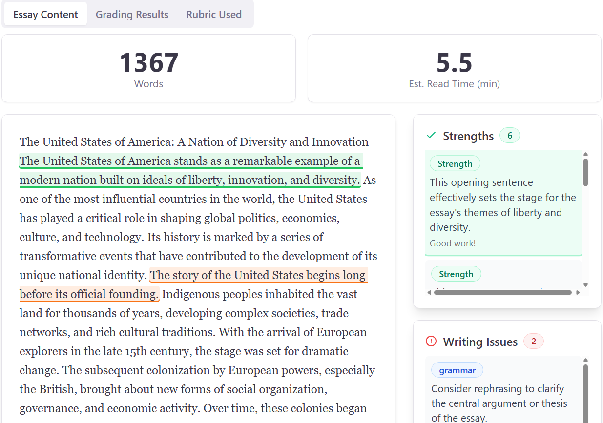 GraderAI | The Rubric-Based AI Essay Grader for Teachers